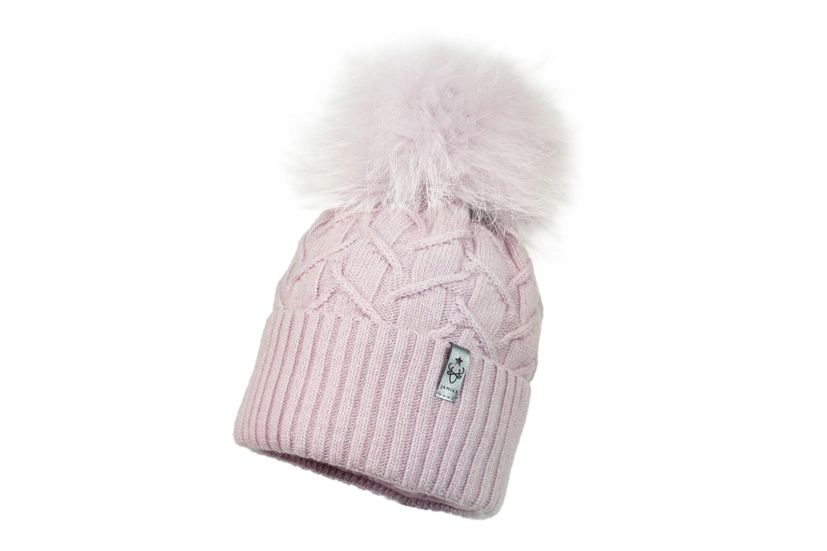 Super-Czapki - Jamiks CAMERON czapka dla dzieci na zimę jenot pudrowy ...